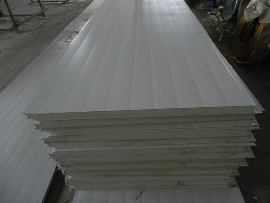PU Sandwich Wall Panels / Polyurethane Insulated Panels Hidden Type