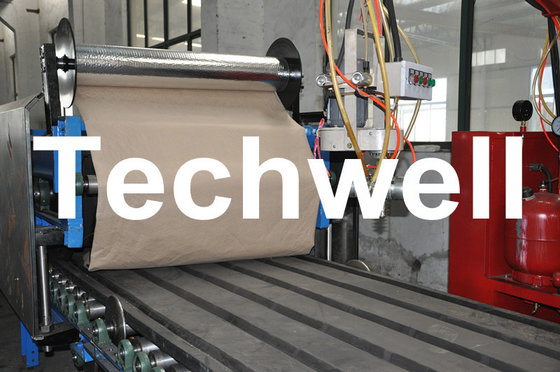 Galvanized Color Steel 30 - 150mm PU Sandwich Panel Forming Machine