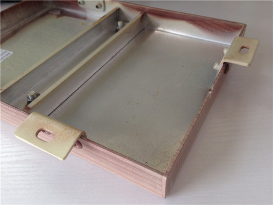 Oak Wooden 2mm / 4mm Decorative Aluminum Sheeting Exterior Metal Wall Panels