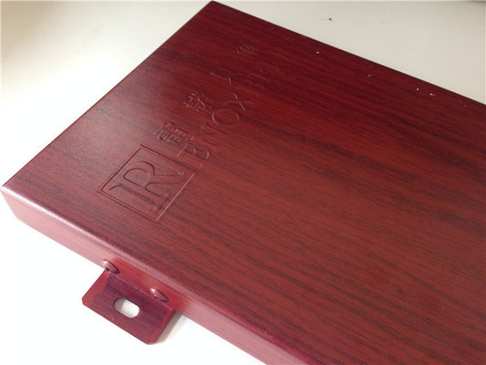Cherry Wooden Enameled 2.5mm / 3mm Aluminium Wall Panels for Curtain Wall