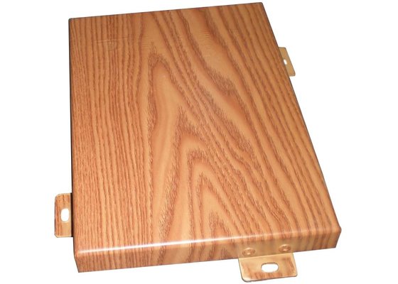 Decorative Cladding Facade 1.5mm / 2mm Aluminum Architectural Panels Wooden