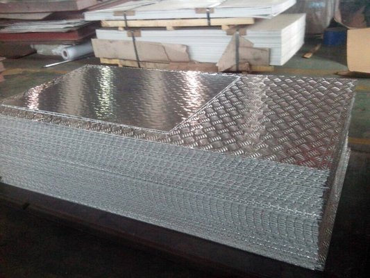 5 Bar Aluminium Chequer Plate Tread Sheet Continuous Casting for Car and Ship