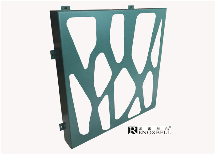 Turquoise Color Perforated Metal Sheet , Decorative Aluminum Sheeting