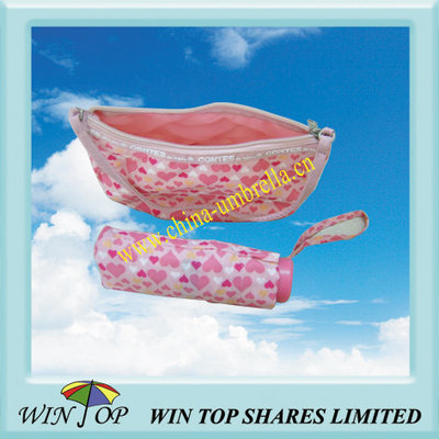 China Printed 5 Folded Umbrella for Ladies and Girls supplier