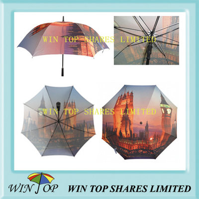 China 27" London Scenery Heat Transfer Umbrella(WT5082) supplier