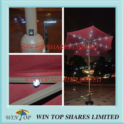 China 2.7m Garden LED Market Umbrella for Outdoor Use supplier