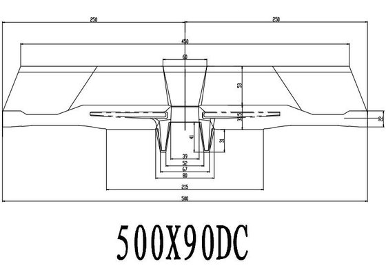Rubber Track for Kubota DC70 (500X90X53DC),500mm width  and 53 links