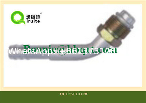 Aluminum auto air conditioning hose fitting, O-ring