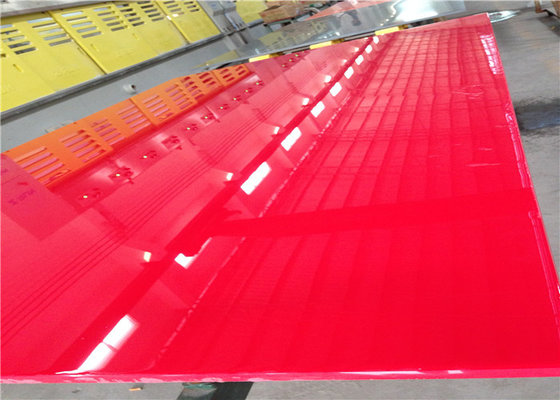 Modern Flooring Plain Red Engineered Quartz Solid Surface Tile / Kitchen Countertops