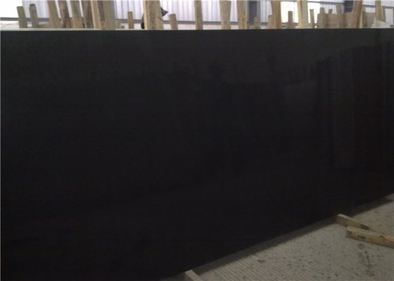 Scratch Resistant Engineered Quartz Stone Solid Surface High Density Pure Black Quartz