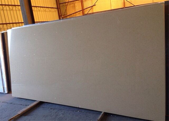 Personalized Beige Quartz Stone Solid Surface Tile Artificial Quartz Rocks 15 mm Thickness