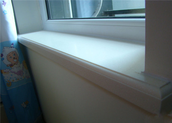 Scratch Resistant Mist White Quartz Window Sills / Engineered Quartz Stone Wall Tiles