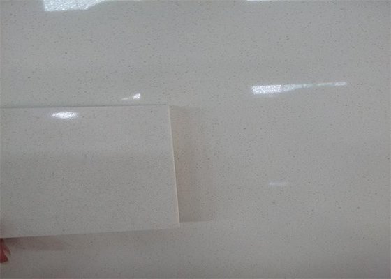 Custom Made White Quartz Stone Slabs For Kitchen Countertop Materials / Benchtops