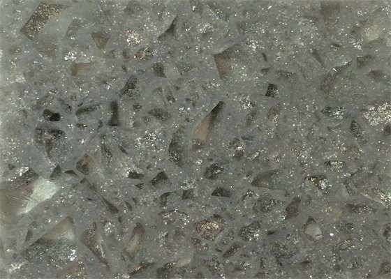 Scratch Resistant Engineered Kitchen Quarz Stone Countertop Slabs Grey Galaxy and Eco-friendly