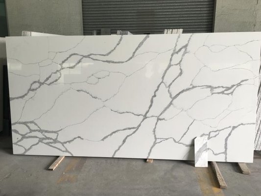 Calacatta Verona Quartz Kitchen Countertops For Home Decoration / Hotel Projects