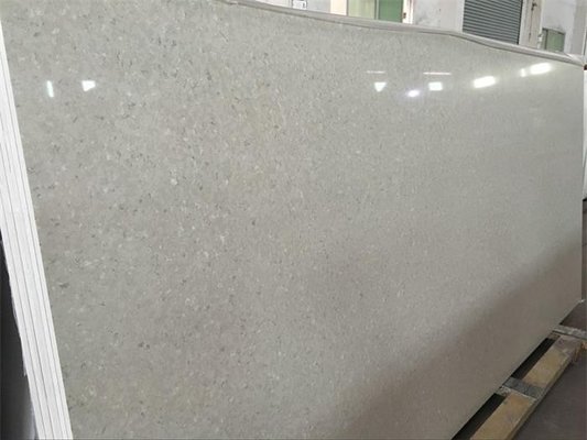 Clam Marble Holy Artificial Quartz Stone High Polished Slabs ISO9001 / NSF