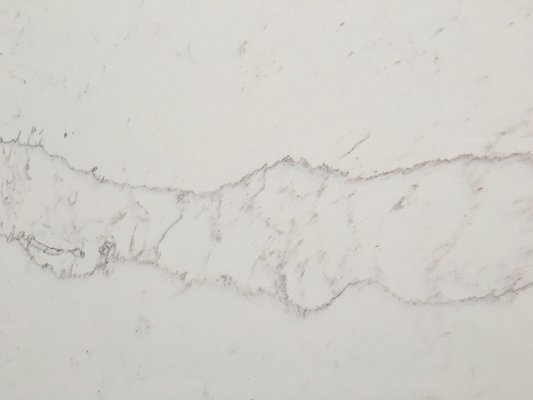 Prefab Stylish Calacatta Pattern Engineered Quartz Stone Countertops / Vanity Tops