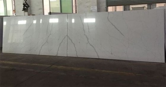 Faux Calacatta Pattern Quartz Solid Surface Countertop Kitchen Countertop Materials Quartz Stone Benchtops