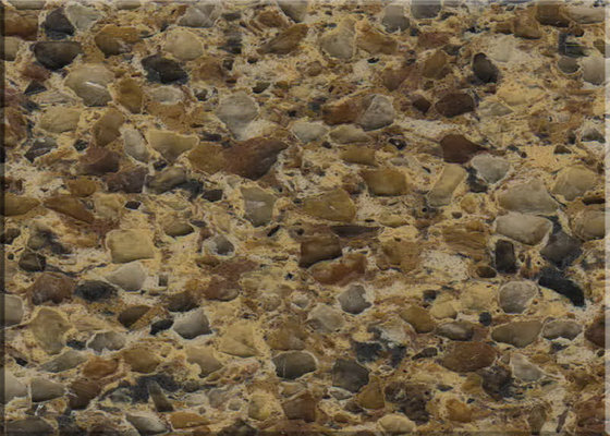 Multi Color Customized Rock Artificial Quartz Stones For Worktops , Countertops
