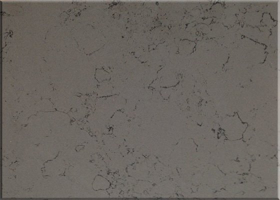 Fire Resistant Grey Marble Artificial Quartz Stone Countertops / Worktops Natural Stone Surfaces