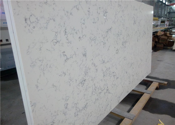 White Artificial Quartz Stone Slabs For Flooring Tiles , Engineered Quartz Rock for Mosaic Tiles