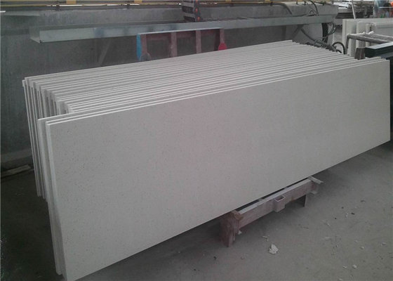 Fire-Proof Heat-Proof White Engineered Quartz Stone Benchtops / Kitchen Countertop Materials
