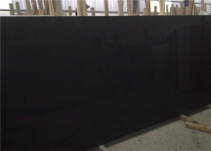 Scratch Resistant Engineered Quartz Stone Solid Surface High Density Pure Black Quartz