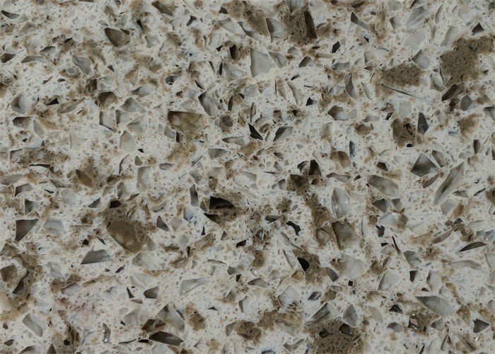 Green Star Artificial Quartz Stone Solid Surface Countertops Heat / Acid / Water Resistant