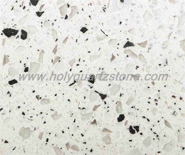 White Platinum Engineered Quartz Stone Perfect Choice For Kitchen / Bathroom / Floor