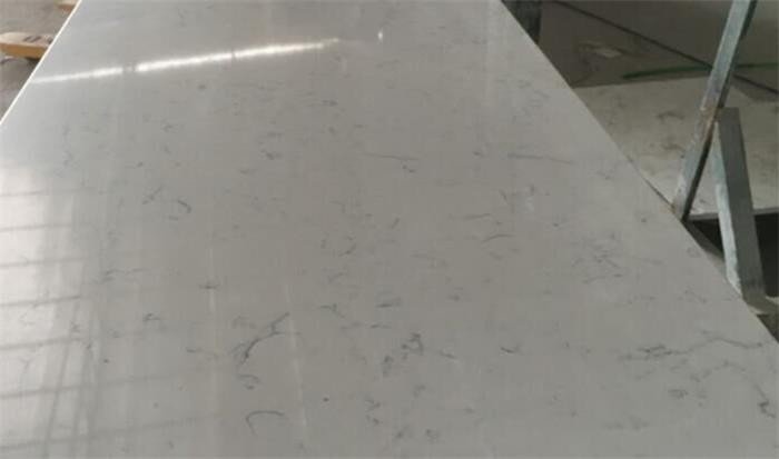 CE Certified White Marble Looking Color Quartz Stone Slabs For Kitchen Tops