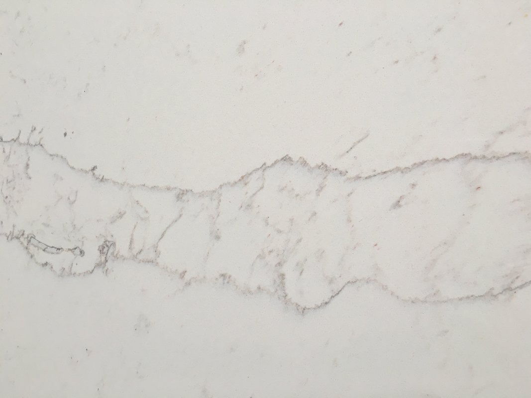 Prefab Stylish Calacatta Pattern Engineered Quartz Stone Countertops / Vanity Tops