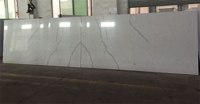 Faux Calacatta Pattern Quartz Solid Surface Countertop Kitchen Countertop Materials Quartz Stone Benchtops