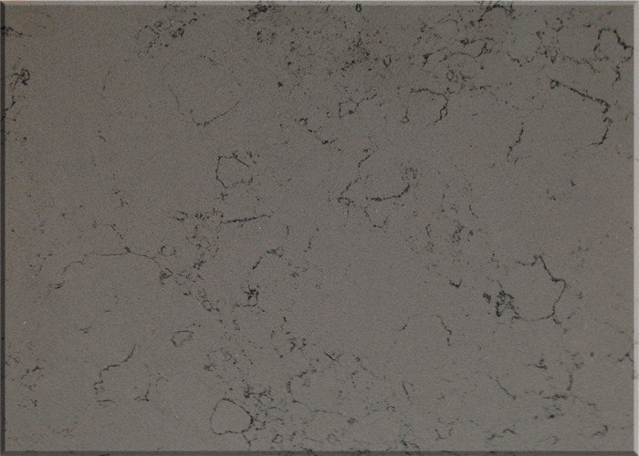 Fire Resistant Grey Marble Artificial Quartz Stone Countertops / Worktops Natural Stone Surfaces