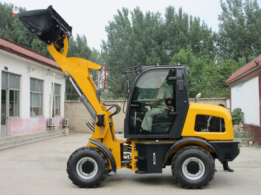 Hydrostatic mini scoop loader small articulated shovel loader to shovel snow