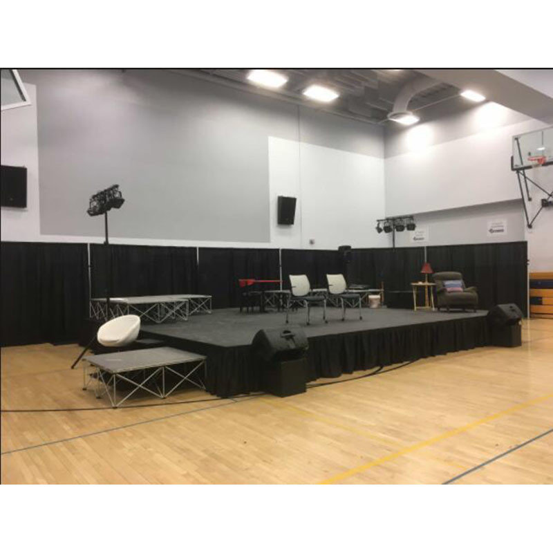 New design  portable stage for concert portable stages mobile stages with skirts and stairs