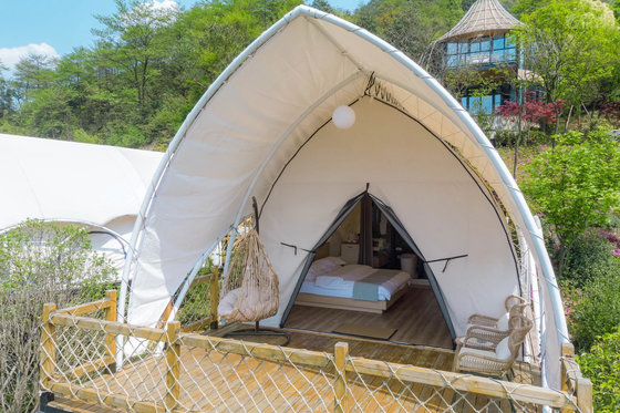 Outdoor Camping Tent Lodge with 2 Doors and Dome Shape Design supplier