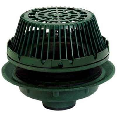 Large Sump Cast Iron Roof Drain with No-Hub Outlet