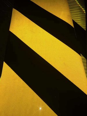 Highway Reflective Reflective Safety Tape , Striped Chevron Hi Vis Reflective Bumper Tape