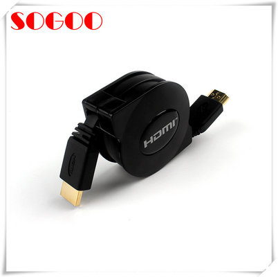 Professional Retractable HDMI Cable Reel Assembly For HDTV HD Player