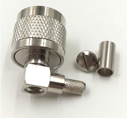 Connector UHF male crimp 90 degrees angle RG58 RG174 RG316 right angle
