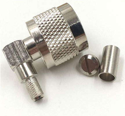 Connector UHF male crimp 90 degrees angle RG58 RG174 RG316 right angle