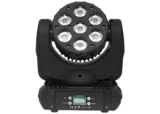DMX 7pcs X 15W LED Moving Head Light Zoom Multi Color Outdoor Wireless Lighting Air Cooling