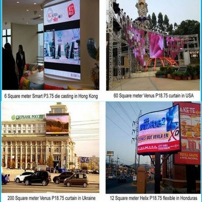 Waterproof LED Display Panel Outdoor Curtain Screen P18.75 6500K 650 W / pcs