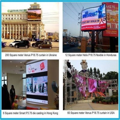 640x640x82 mm P5 LED Flexible Screen Aluminum Digital Billboards Indoor