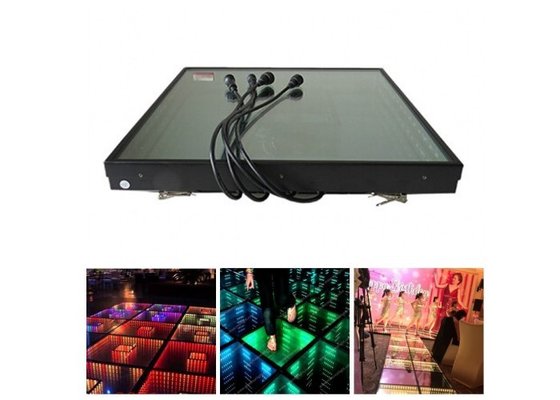 IP54 3D RGB LED Dance Floor Display With 12mm Tempered Glass Surface Board