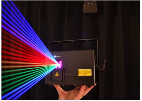 Pure Diode RGB Laser Light 1800mw Full Color Mini  Laser Projector , 60° Scan Angle