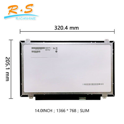 30 Pins Edp Lcd Lcd Screen Panel Replacement AUO B140XTN03.2 14.0" 1366*768