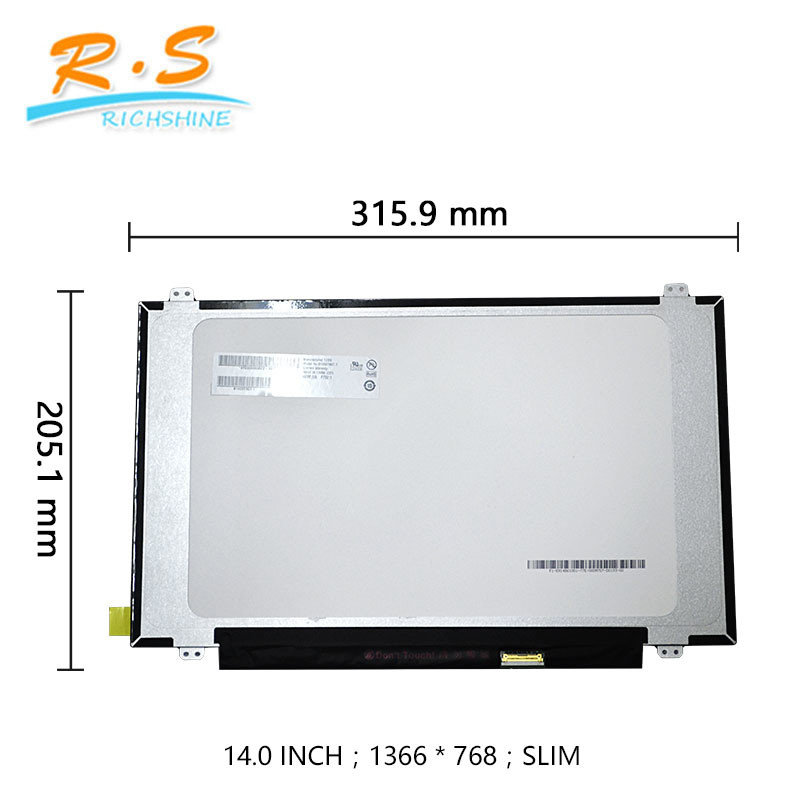 Wholesale 14inch HD TFT laptop screen B140XTN07.1 for laptop replacement edp interface slim laptop screen