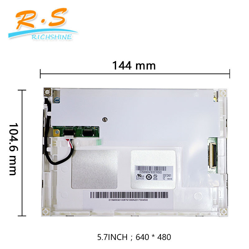 AUO Industrial LCD Screen 640x480 G057VN01 V2 , 5.7 inch industrial lcd module CMOS