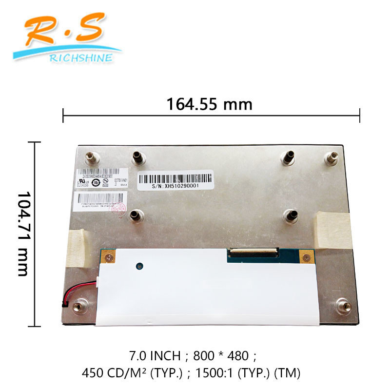 AUO G070VVN01.0 tft LCD panel 7 inch 800*480 high brightness industrial LCD panel